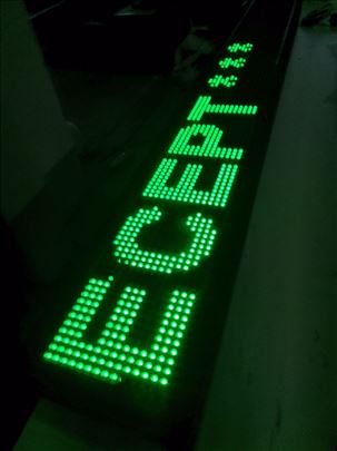 LED displej 166x38cm jednostrani