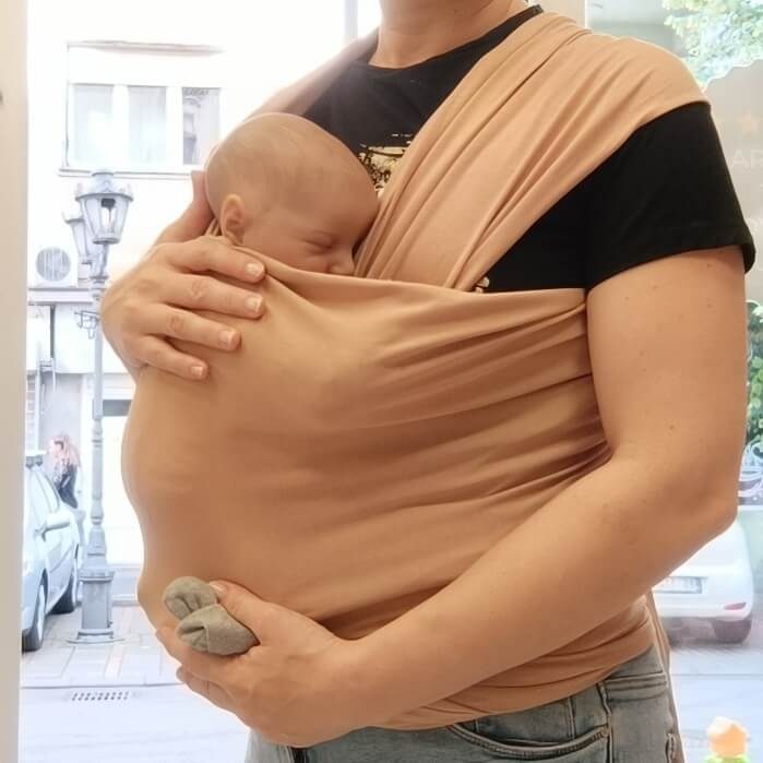 MARAMA za nošenje bebe krem