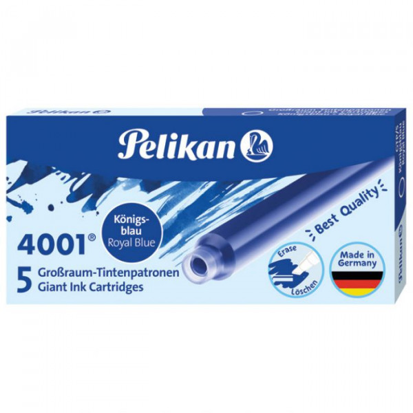 Tinta za nalivpero patrone duge pk5 4001 pelikan 310748 plava