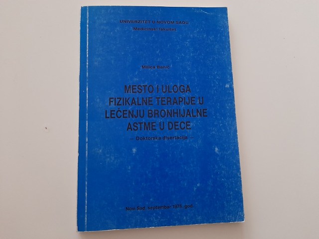 Mesto i uloga fizikalne terapije u lečenju bronhijalne