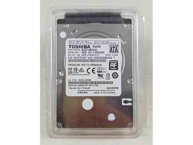+++ Toshiba 500 GB - hard disk za lap top +++