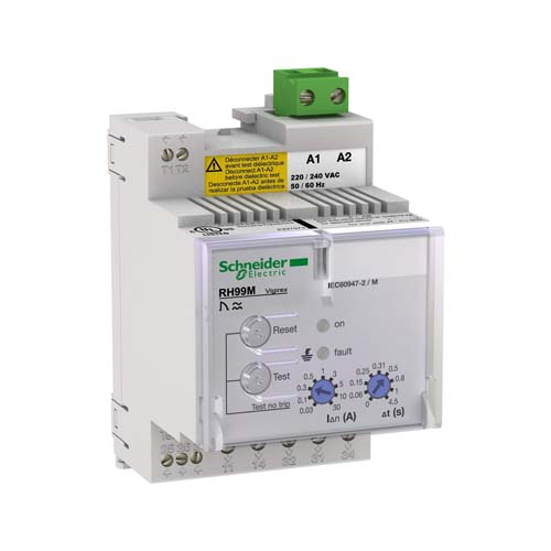 SE Residual current monitoring relay VigiPacT RH99M 30mA-30A 380/415VAC 50/60Hz DIN rail mounting