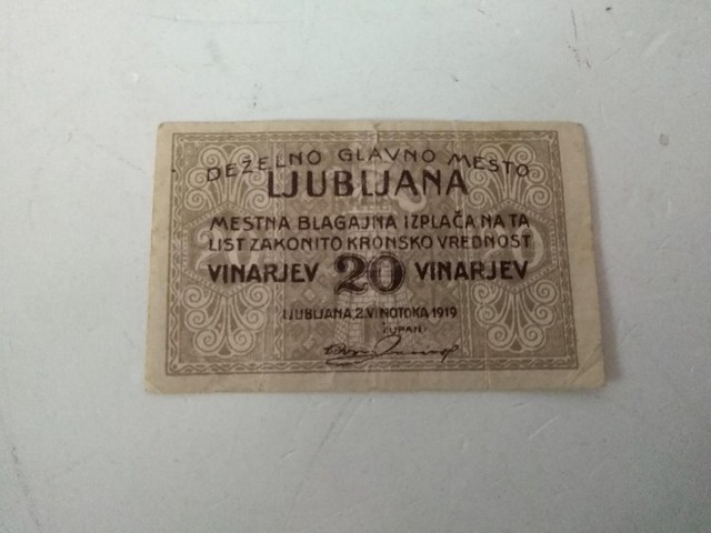 20 vinarjev Ljubljana, 1919.