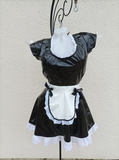 Black Level PVC/Latex Haljina Kućna Pomoćnica M