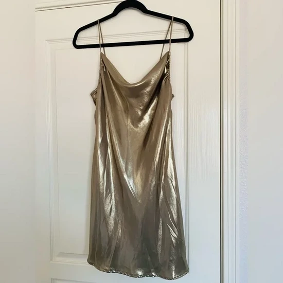 Zara Foil haljina sa cirkon bretelama