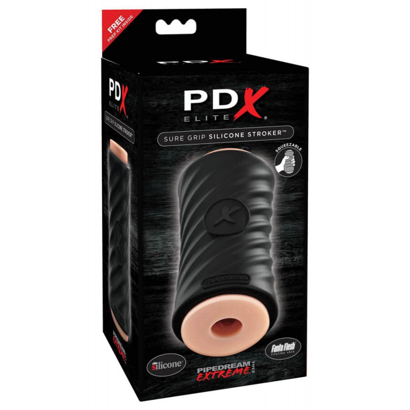 PDX Elite Sure Grip Silicone Stroker, PIPE0RD502 / 0373