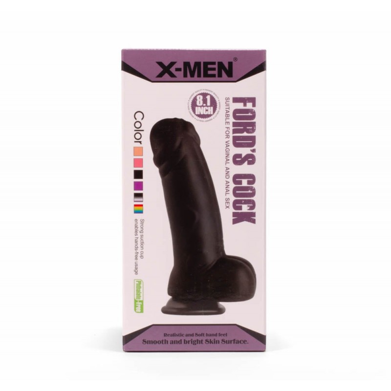 X-MEN Ford's 8.1" Cock Black, XMEN000099/ 6577