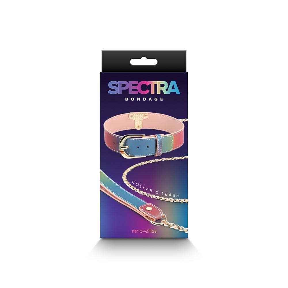 Spectra Bondage - Collar & Leash - Rainbow, NSTOYS1052 / 0846