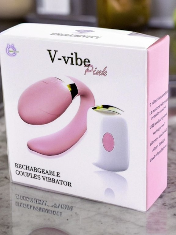 V-Vibe Pink USB 7 Function Vibrator za Parove, 6200001 / 0890