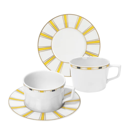 Set 2 šolje i tacne Meissen – Stripes