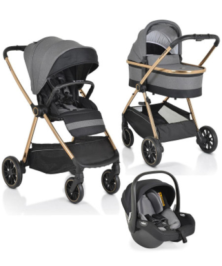 Cangaroo kolica za bebe 3 u 1 hydra isize grey ( CAN60210 )