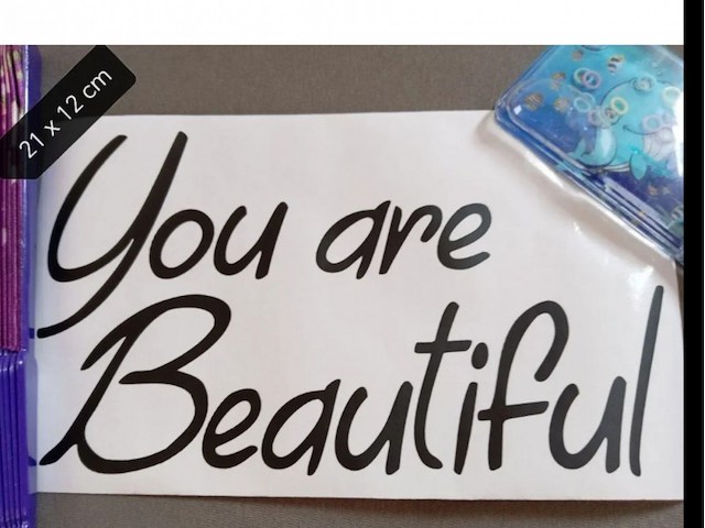 Stiker za zid ogledalo You are beautiful