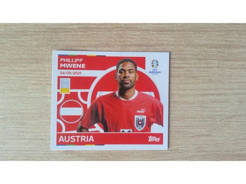 Euro 2024 Uefa Topps sličica broj AUT 7