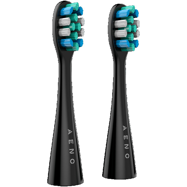 AENO Replacement toothbrush heads, Black, Dupont bristles, 2pcs in set (for ADB0002SADB0001S) ( ADBTH2-1 )