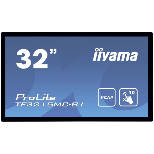 IIYAMA Monitor 32'' PCAP Bezel Free 30-Points Touch Screen, 1920x1080, AMVA3 panel, VGA, HDMI, 460cdm˛, 3000:1, 8ms, Landscape or Portrait m