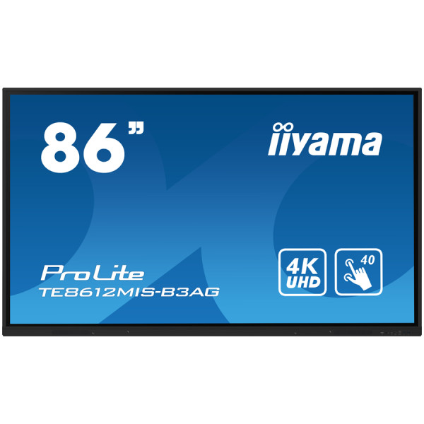 86'' iiWare10 , Android 11, 40-Points PureTouch IR with zero bonding, 3840x2160, UHD VA panel, Metal Housing, Fan-less, Speakers 2x 16W fron