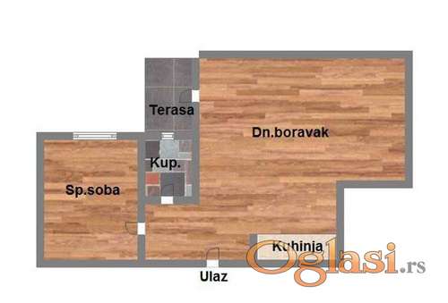 Telep,dvosoban,43m2