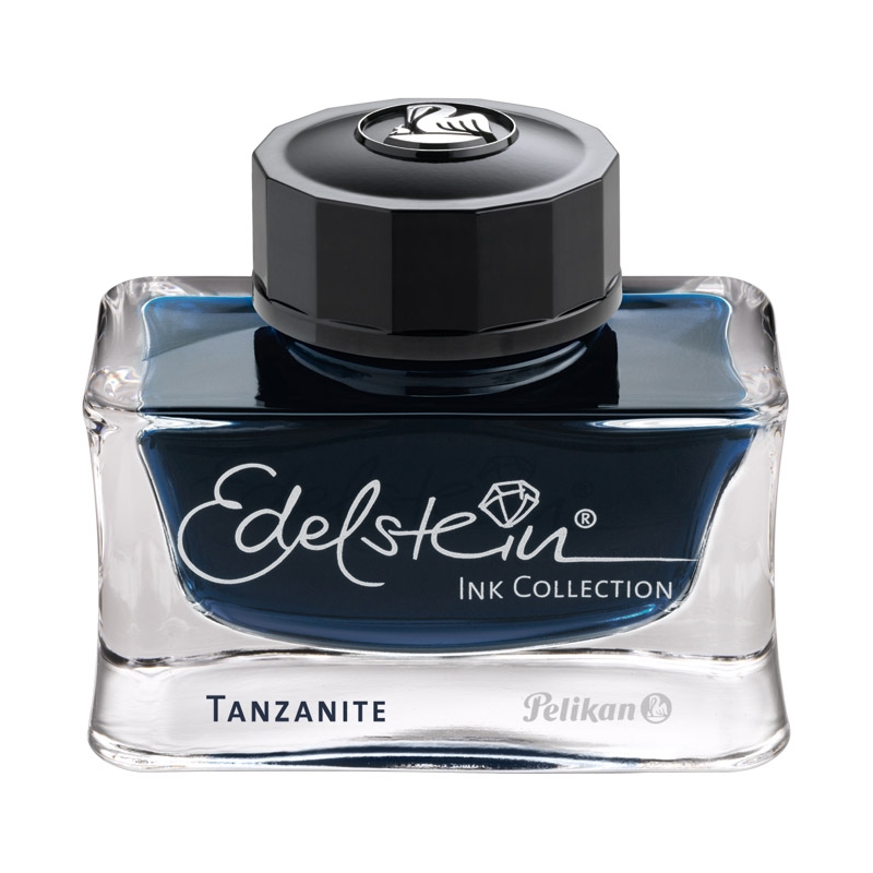 Tinta za nalivpero bočica 50ml Edelstein Pelikan 339226 plavo-crna (tanzanite)