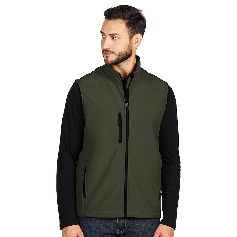 SKIPPER VEST, softshell prsluk, maslinasti