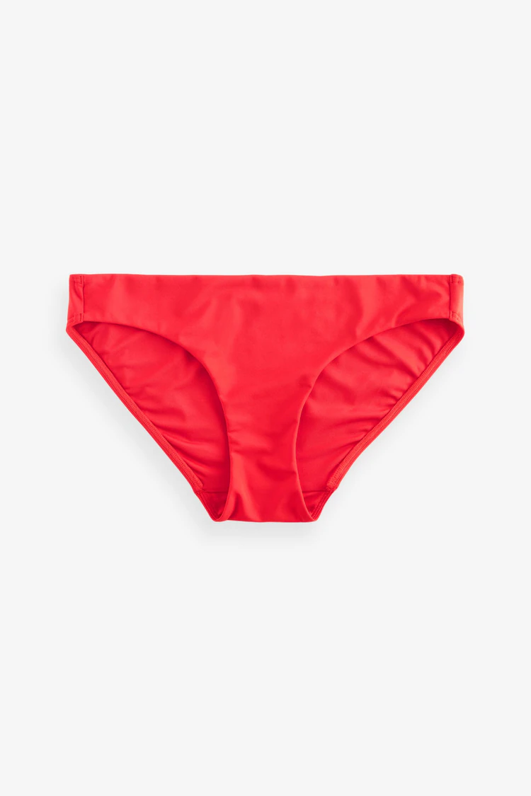 Red High Leg High Leg Bikini Bottoms