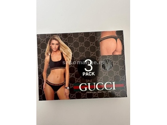 Gucci crni zenski ves set tange bokserice top