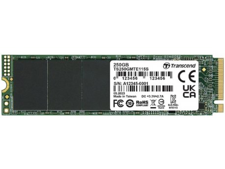 TRANSCEND 250GB M.2 TS256GMTE115S SSD DISK PCI EXPRESS 3.0