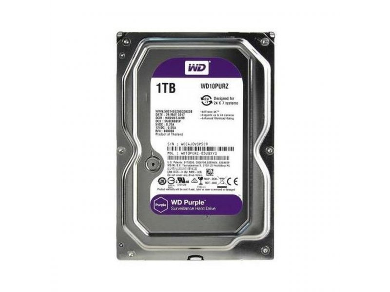 WESTERN DIGITAL 1TB 3.5 INCH SATA III 64MB INTELLIPOWER WD10PURZ PURPLE CENA