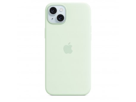 APPLE IPHONE 15 PLUS SILICONE CASE WITH MAGSAFE - SOFT MINT ( MWNG3ZM/A )