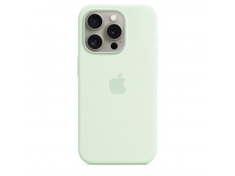 APPLE IPHONE 15 PRO SILICONE CASE WITH MAGSAFE - SOFT MINT ( MWNL3ZM/A )