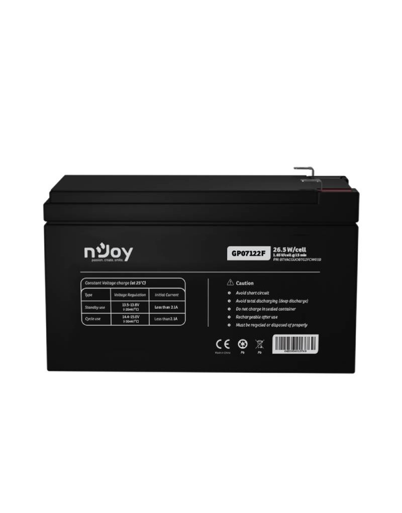 NJOY GP07122F baterija za UPS 12V 7Ah (BTVACGUOBTG2FCW01B)