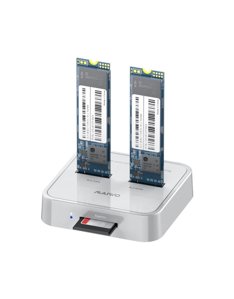 MAIWO Docking station USB 3.1 tip C na 2 x M.2 (SATA & PCIe NvMe) K3016SD