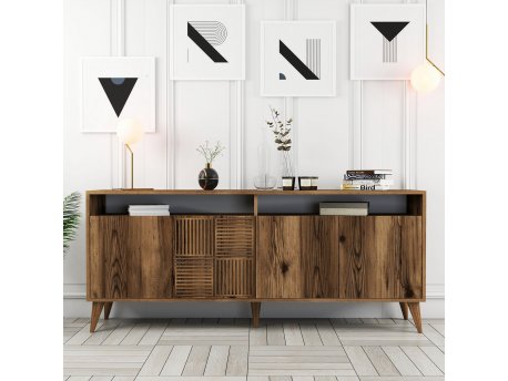 HANAH HOME KOMODA MILAN WALNUT