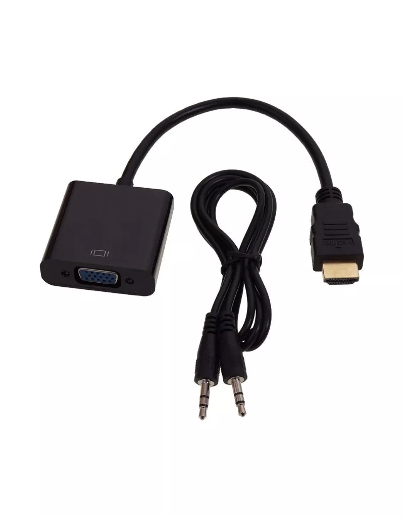 FAST ASIA Adapter-konvertor HDMI (M) - VGA (F) + Audio kabl 3.5mm crni