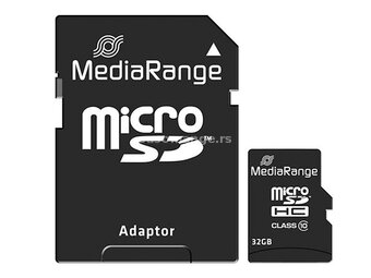 MEDIARANGE Memorijska kartica MicroSDHC 32GB R959 + SD adapter C10