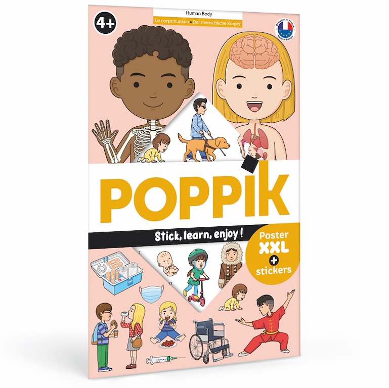 Edukativni poster s nalepnicama Otkrića: Ljudsko telo