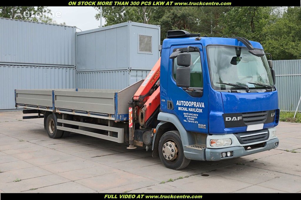 DAF LF 45.220, EURO 5 EEV, CRANE PALFINGER PK 9001 kamion s ravnom platformom
