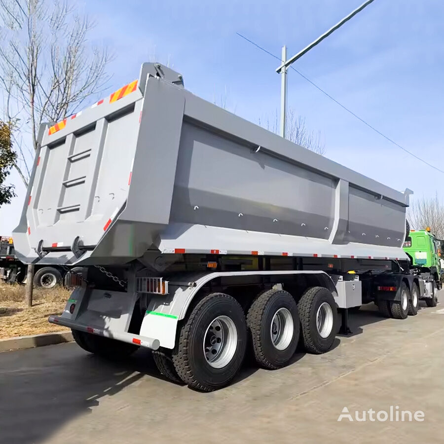 3 4 Axles U type Cargo Transport dump trailer hydraulic end dump poluprikolica kipera