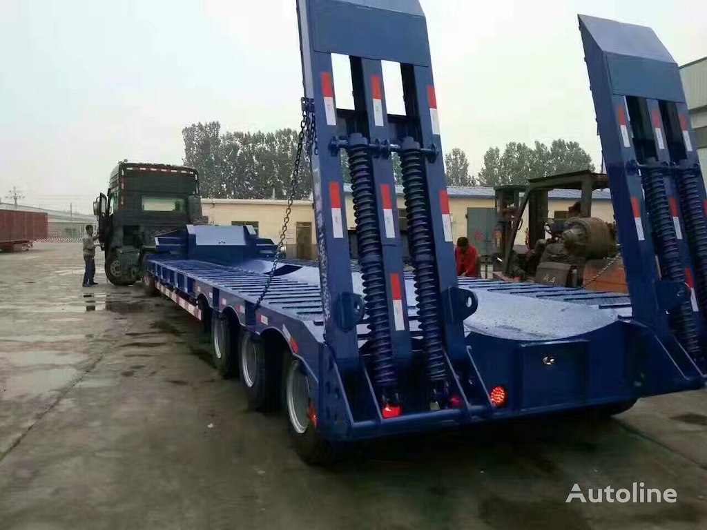 200ton Hot selling 7 Axles Extendable low bed semi trailer Lowbe poluprikolica sa niskom platformom