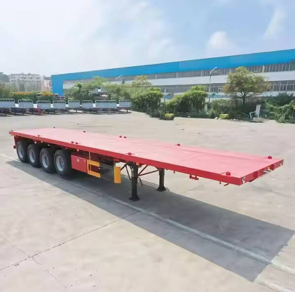 40ft platform trailer 60 tons cargo ship flat bed semi trailer c poluprikolica sa ravnom platformom