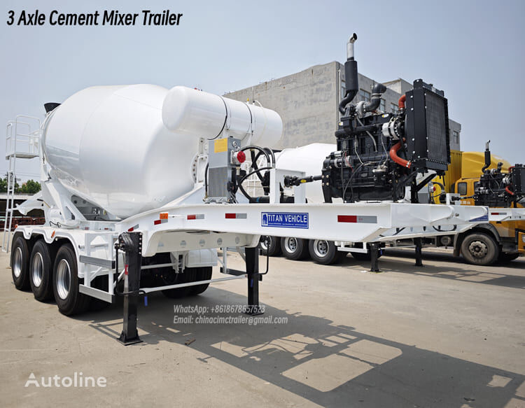 Nova 3 Axle Cement Mixer Trailer for Sale In Dominican cisterna za prevoz cementa