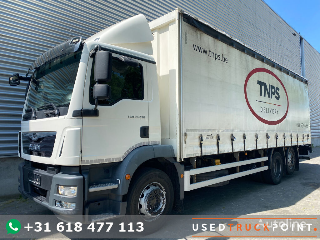 MAN TGM 26.290 / 6X2 / Euro 6 / Tail Lift / Open Roof / Belgium Truc kamion sa klizna zavesa cerada
