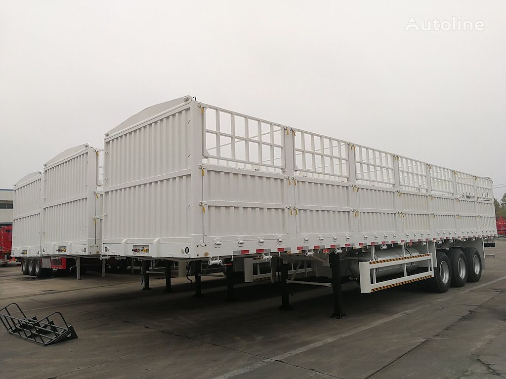 High quality 3 Axle Semi Trailer Animal Fence Semi Cargo Fenced poluprikolica za prevoz stoke