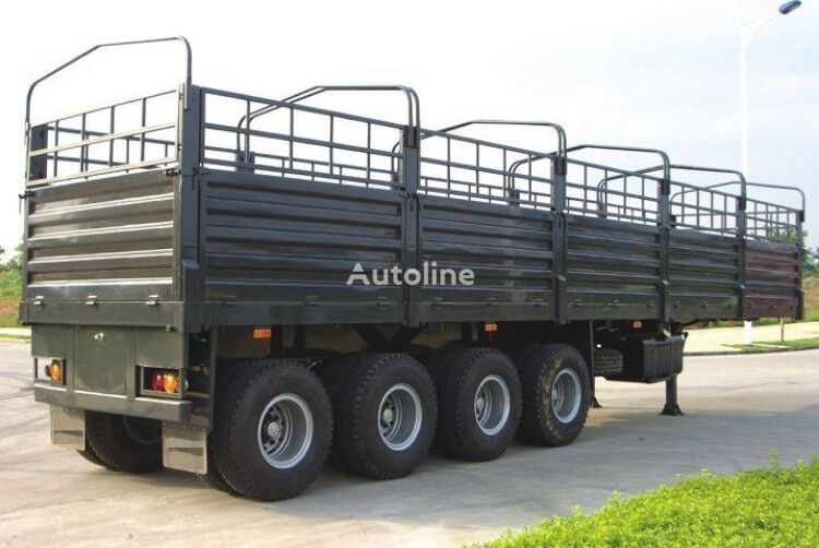 Heavy Duty 4axles 30 ton bulk cargo carrier side wall Fence Carg poluprikolica za prevoz stoke