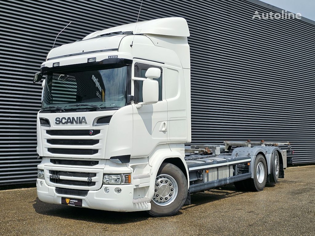 Scania R520 V8 6x2*4 / FULL AIR / RETARDER /BDF / CHASSIS vozilo za prevoz kontejnera