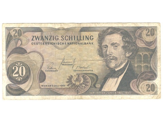 AUSTRIJA  20 ŠILINGA 1967