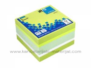 INFO NOTES 5654-61 samolepljivi blok 75x75mm BRILLIANT MIX kocka 1/450