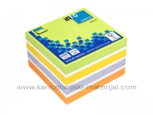 INFO NOTES 5654-52 samolepljivi blok 75x75mm COLOR MIX kocka 1/450