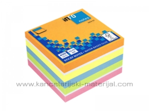 INFO NOTES 5654-53 samolepljivi blok 75x75mm BRILLIANT MIX kocka 1/450