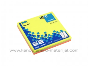 INFO NOTES 5654-39-PK1 samolepljivi blok 75x75mm BRILLIANT MIX