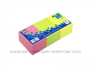 INFO NOTES samolepljivi blok 50x40mm 1/12 mix BLISTAVE BOJE